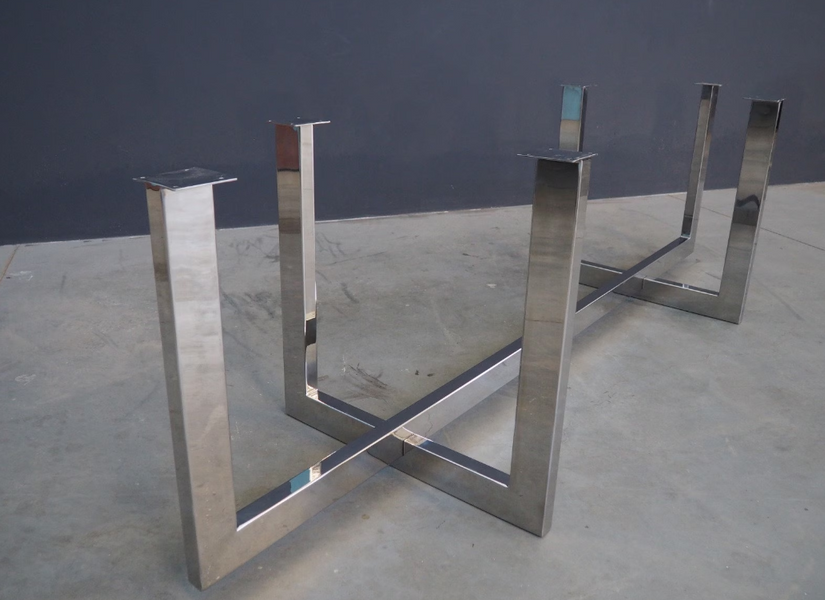 Dining Table Base |28"H x 28” W x 72” L Long Stainless Steel Table Bas ...