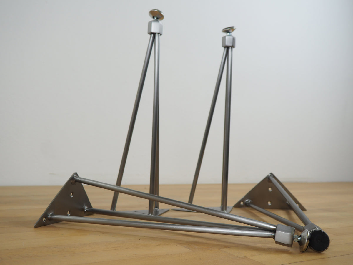 16" 3-Pin-Nuts Stainless Steel Legs for Coffee Tables - balasagun