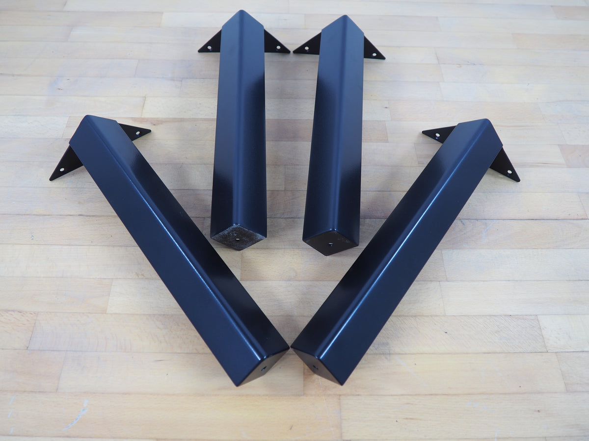 28" Angle Steel Table Legs with Braces, Height 26" - 32" Set(4) - balasagun