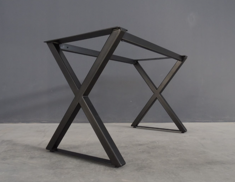 Metal Dining Table Base | 24" Widht x 42" Length X-Frame Table Base ...