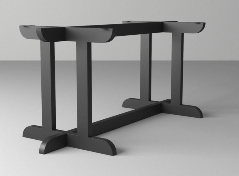 Metal Table Base, ALTAR Steel Table Base ,28” H x 28" W x 62” L ALTAR ...