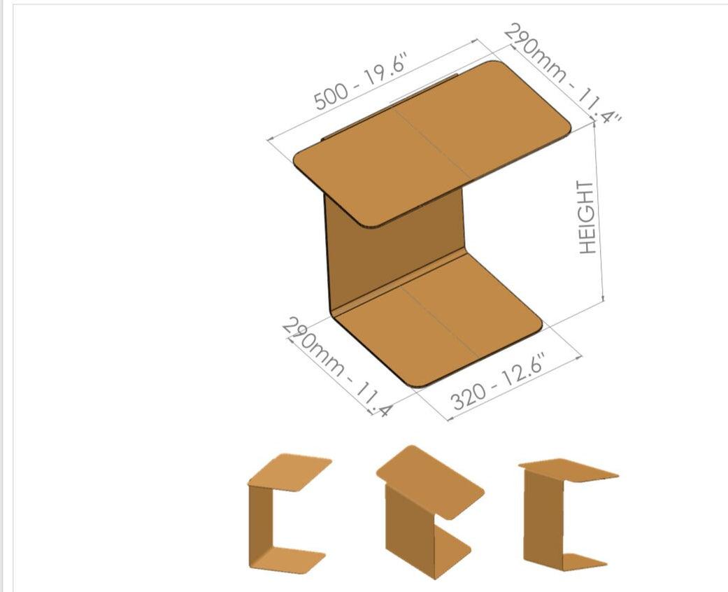 Steel C - Table For Sofa | Steel RECTANGULAR Coffee Table | Side Table ...