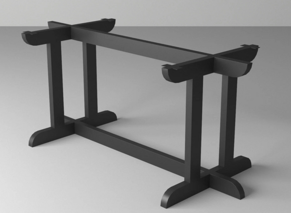 Metal Table Base, ALTAR Steel Table Base ,28” H x 28" W x 62” L ALTAR ...