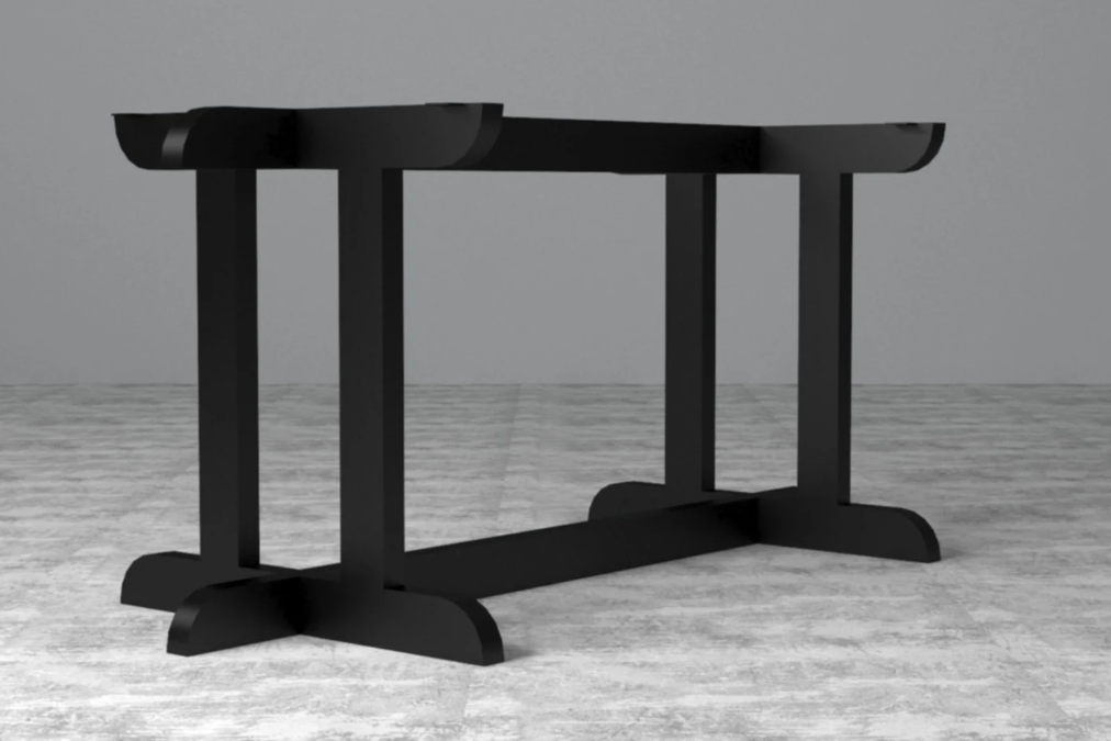 Metal Table Base, ALTAR Steel Table Base ,28” H x 28" W x 62” L ALTAR ...