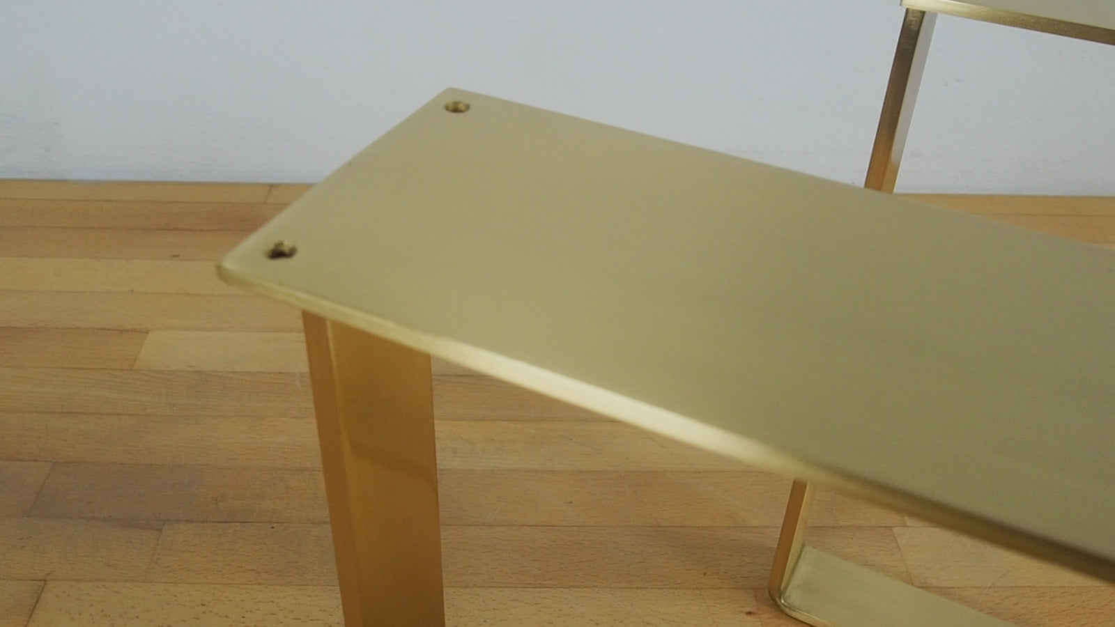 16" Flat Brass Furniture Legs | Coffee Table & Bench Legs Set of 2 ...