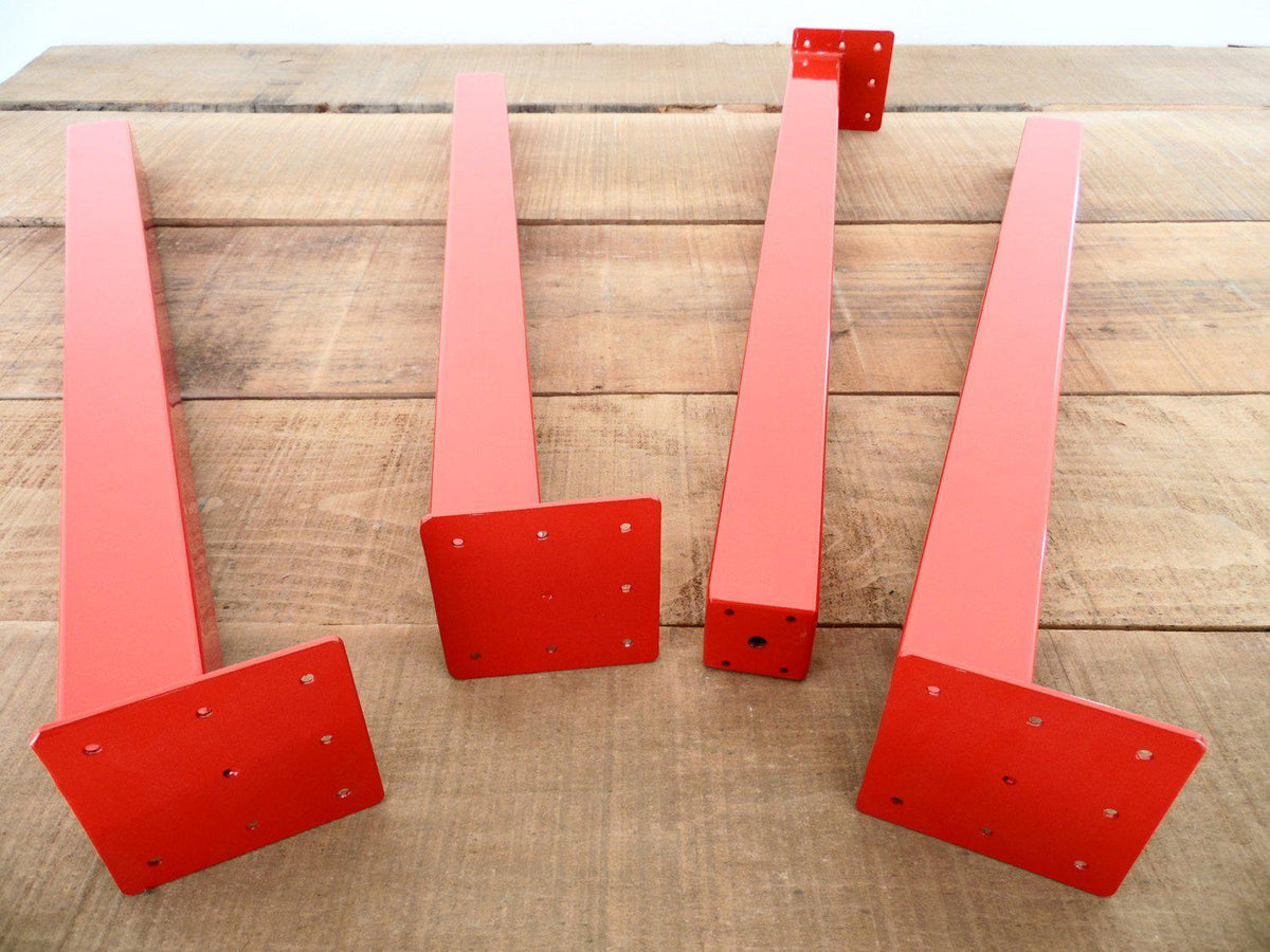 18" Steel Post Square Table Legs- Set of 4 | Balasagun - balasagun