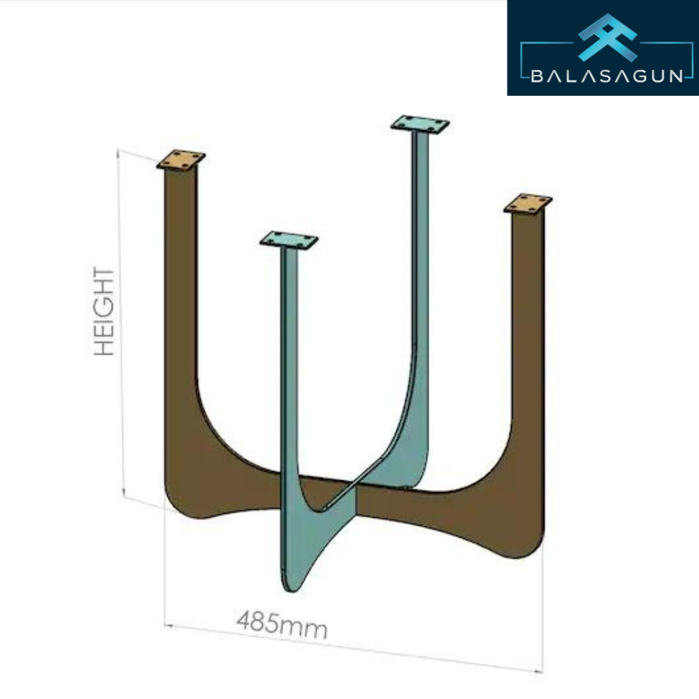 Mid-Century Modern Coffee Table Base - balasagun
