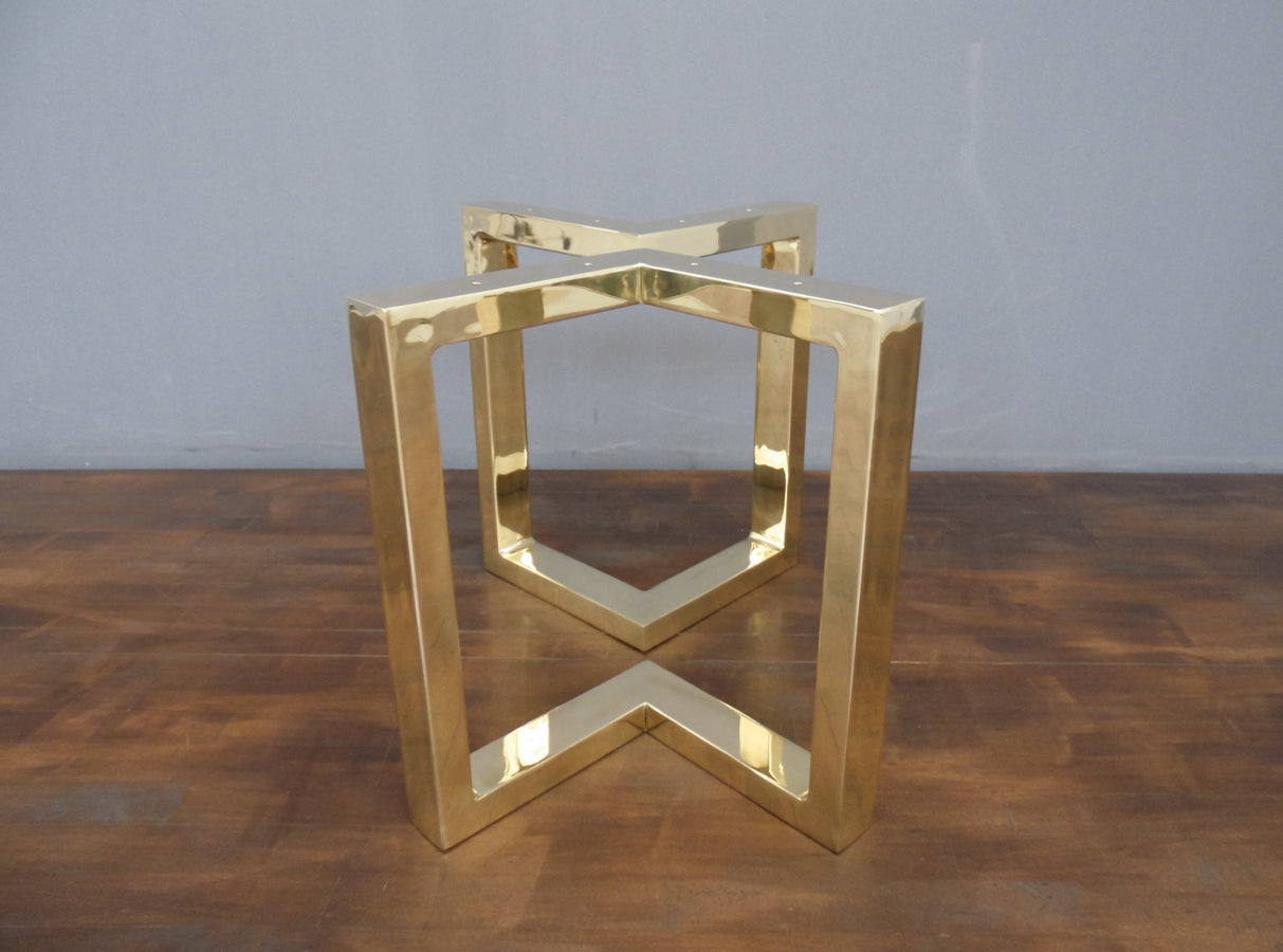 Brass Bench Legs Set ( 2) - Bracket Style 12''-16'' Height - balasagun