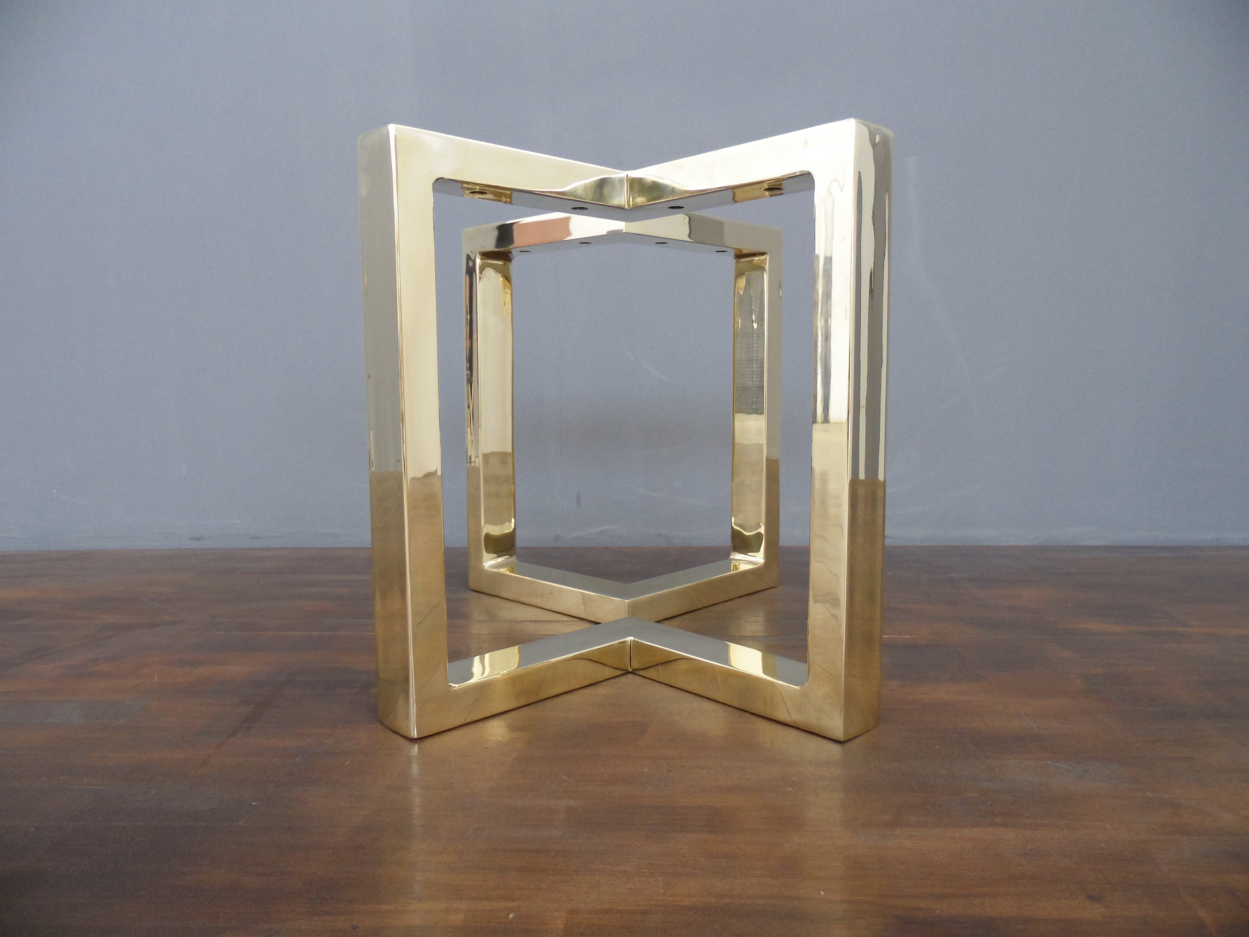 Brass Bench Legs Set ( 2) - Bracket Style 12''-16'' Height - balasagun
