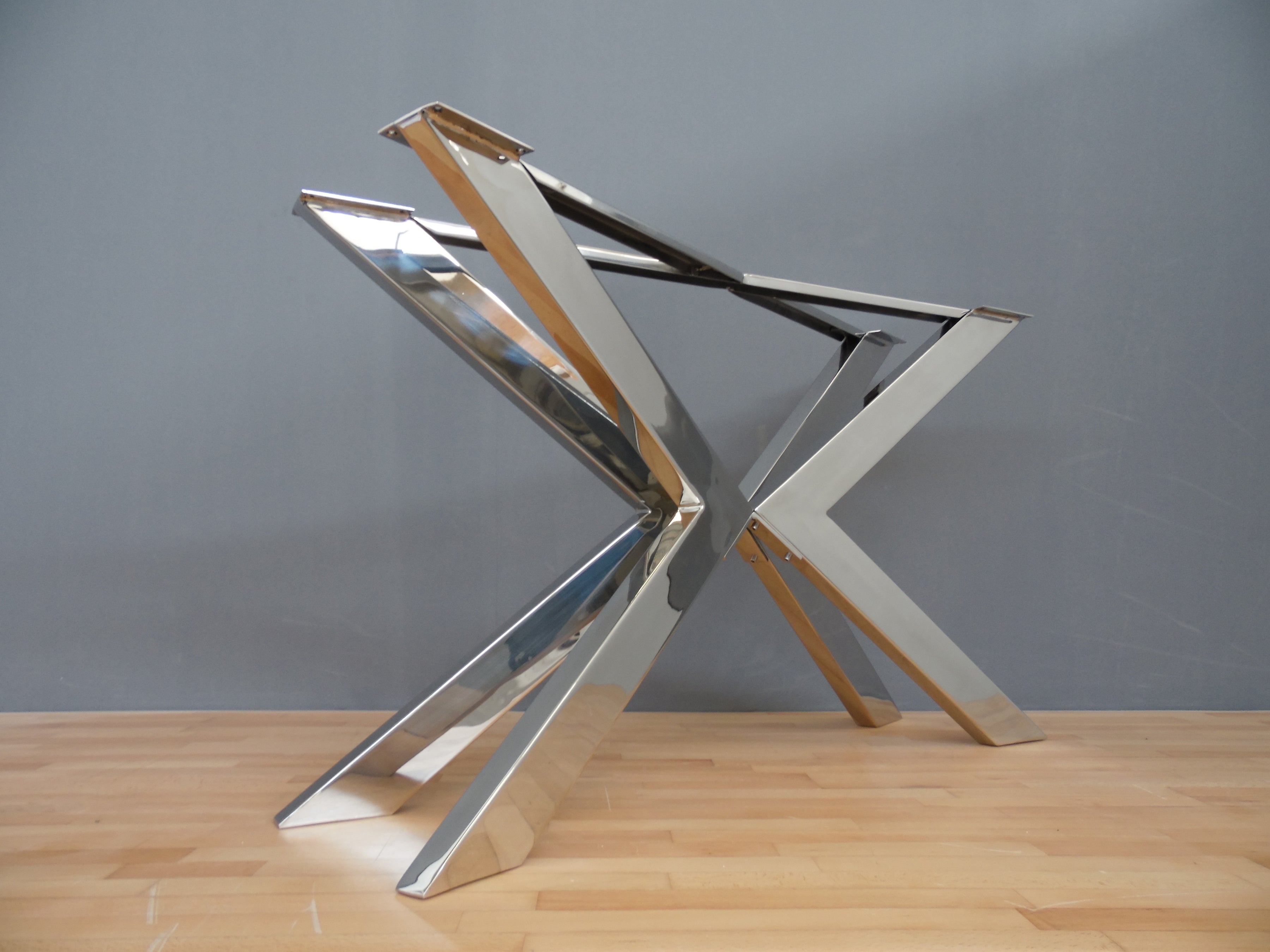 Metal Dining Table Base | Custom Modern Steel,Brass,Stainless Steel ...