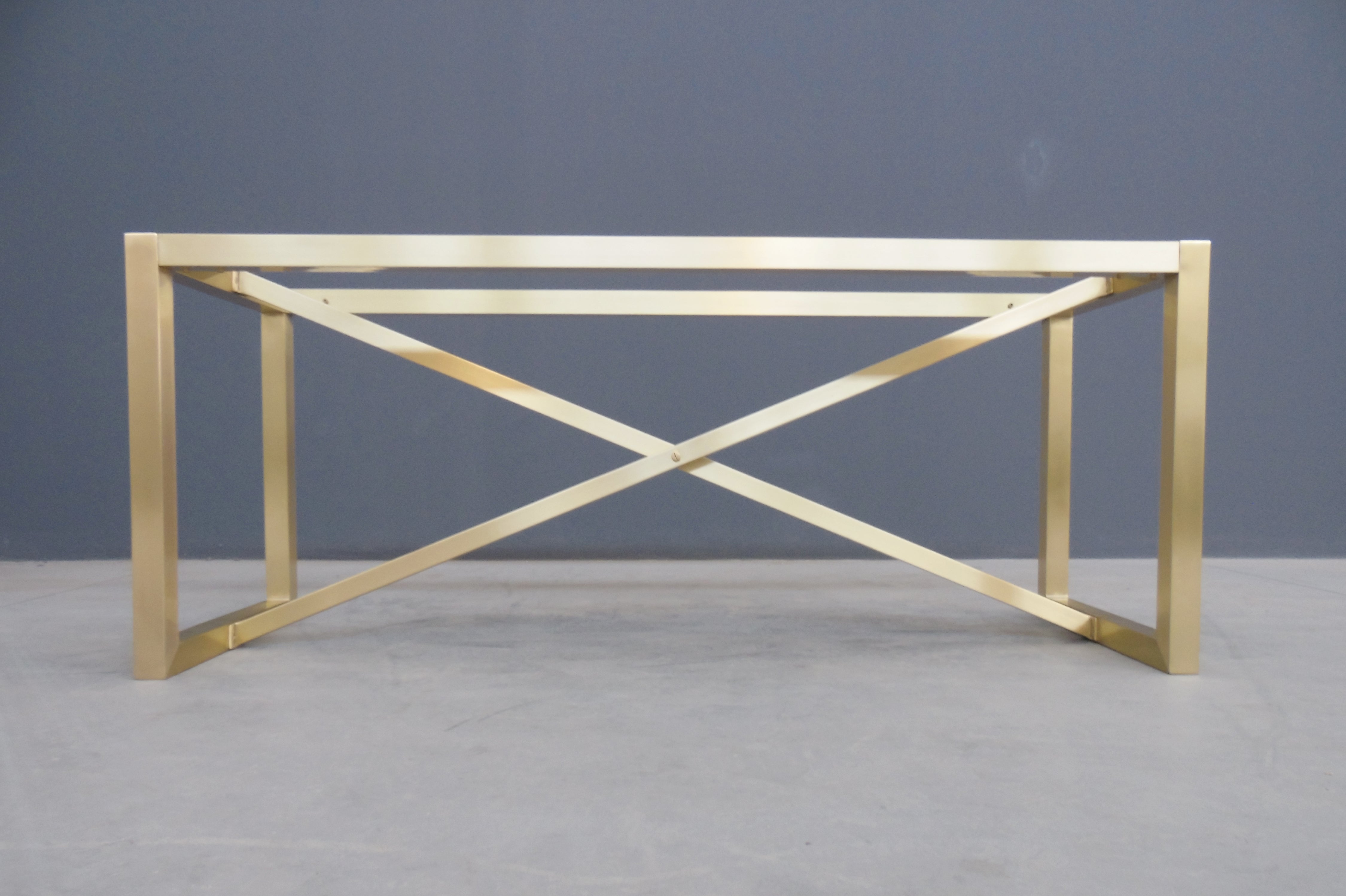 Modern Brass Dining Table Base - balasagun