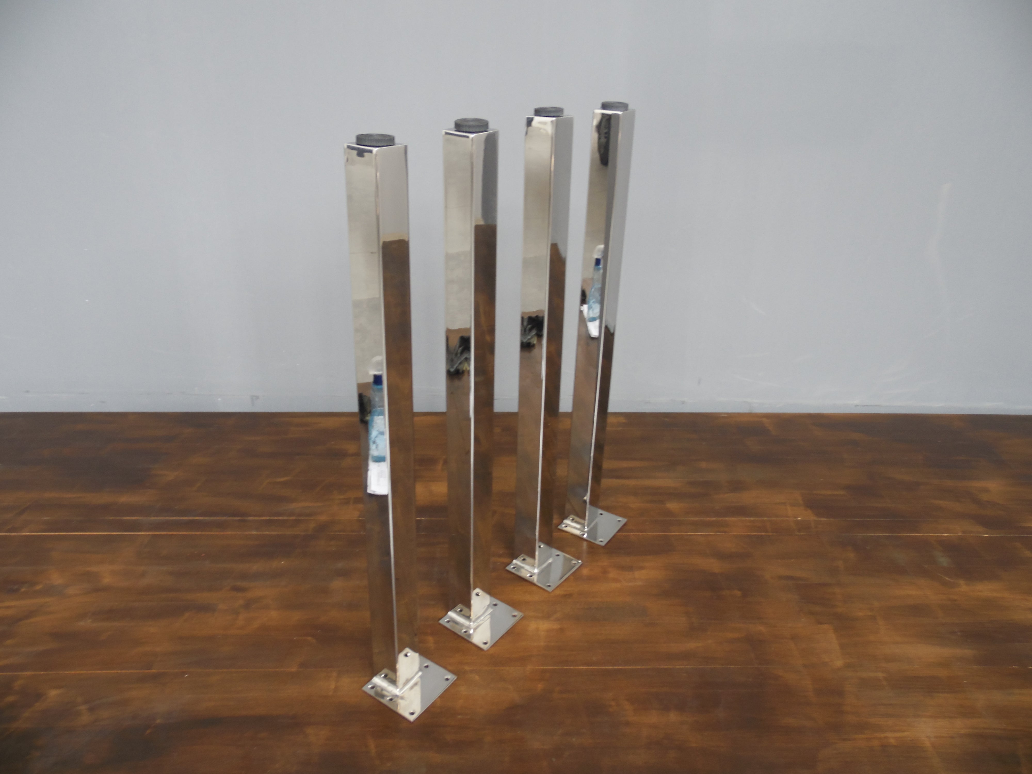 Metal Square Kitchen Island Stainless Steel Post Table Legs - balasagun