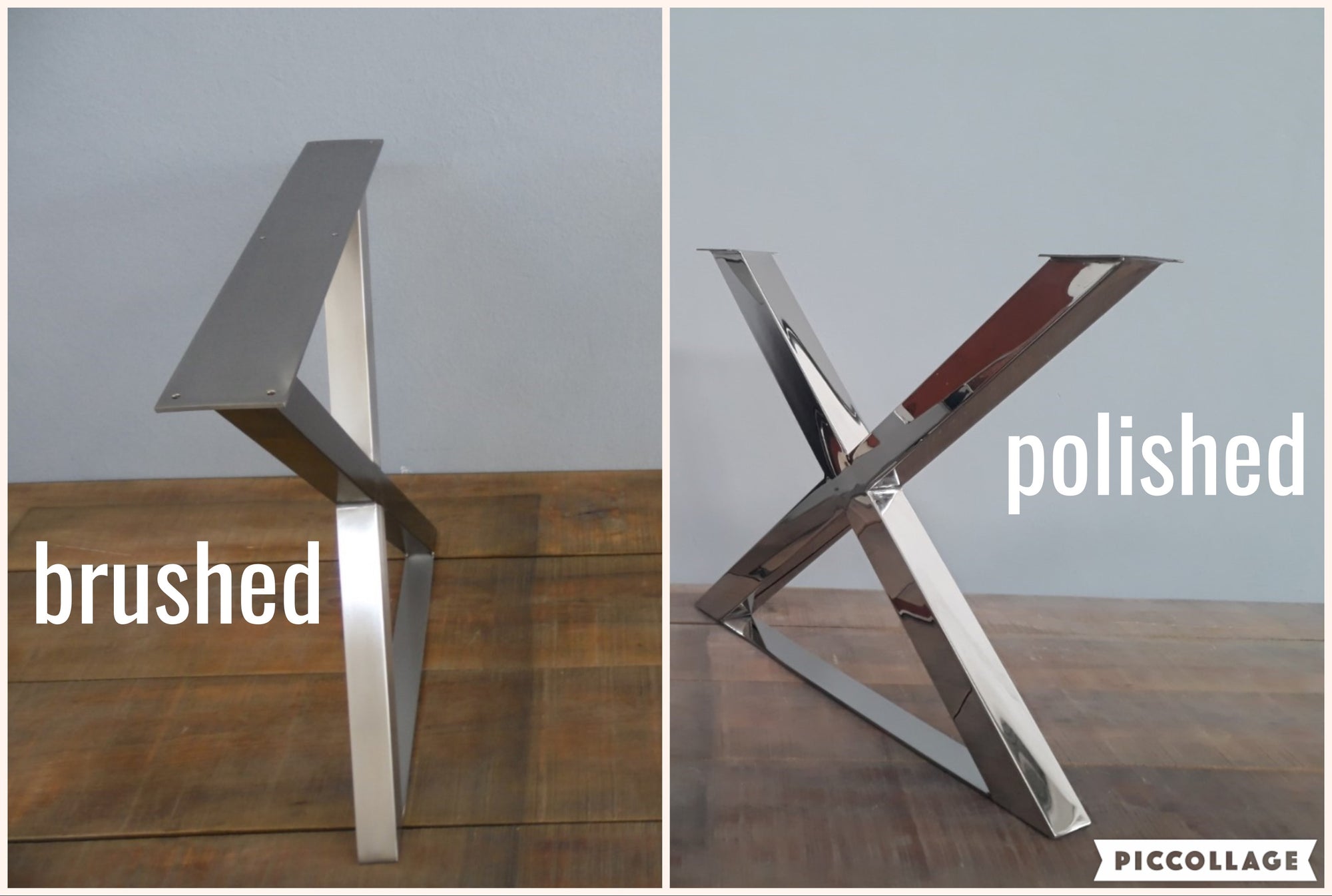 Modern Stainless Steel Table Legs X Shaped | ( Custom Made ) - balasagun