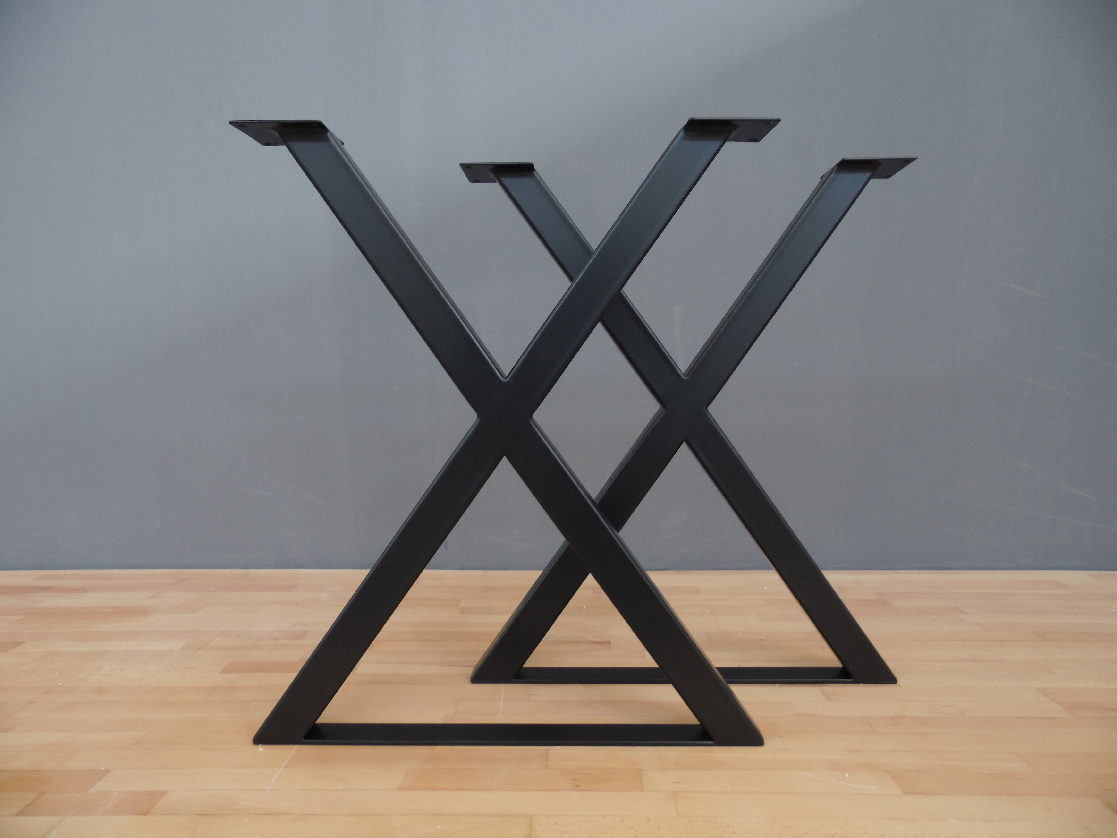 28" X Frame Steel Table Legs, 24" Base Width, Height 26" To 32" Set(2 ...